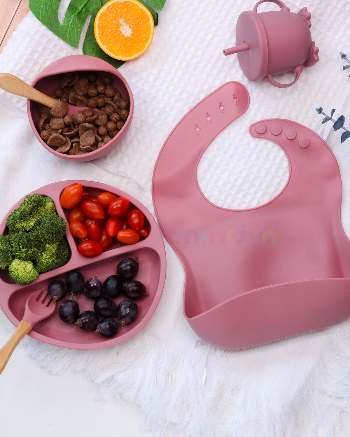 Premium Silicone Suction Feeding Dinnerware Set I 6 Pieces Set I Mulbe