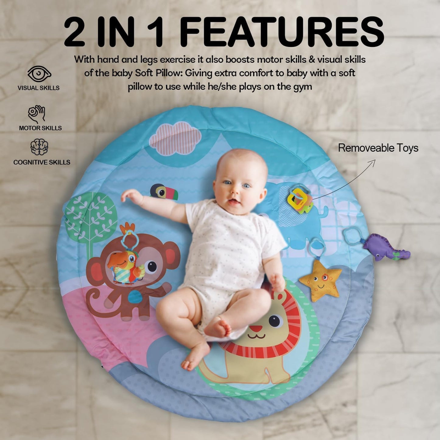 Minikin Kick & Play Round Activity Play Gym I I Sensory and Motor Skil ...