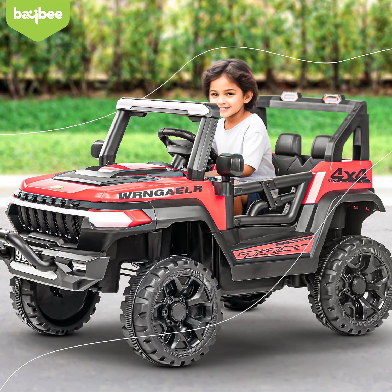 Minikin Wagon Electric Rechargeable Jeep | RGB Light & Music | 1-6 Yea