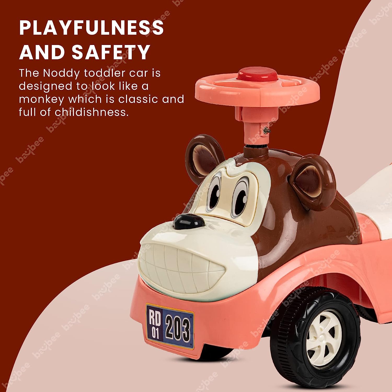 Minikin Noddy Baby Kids Ride on Push Car I Music & Horn I 1 to 3 Years ...