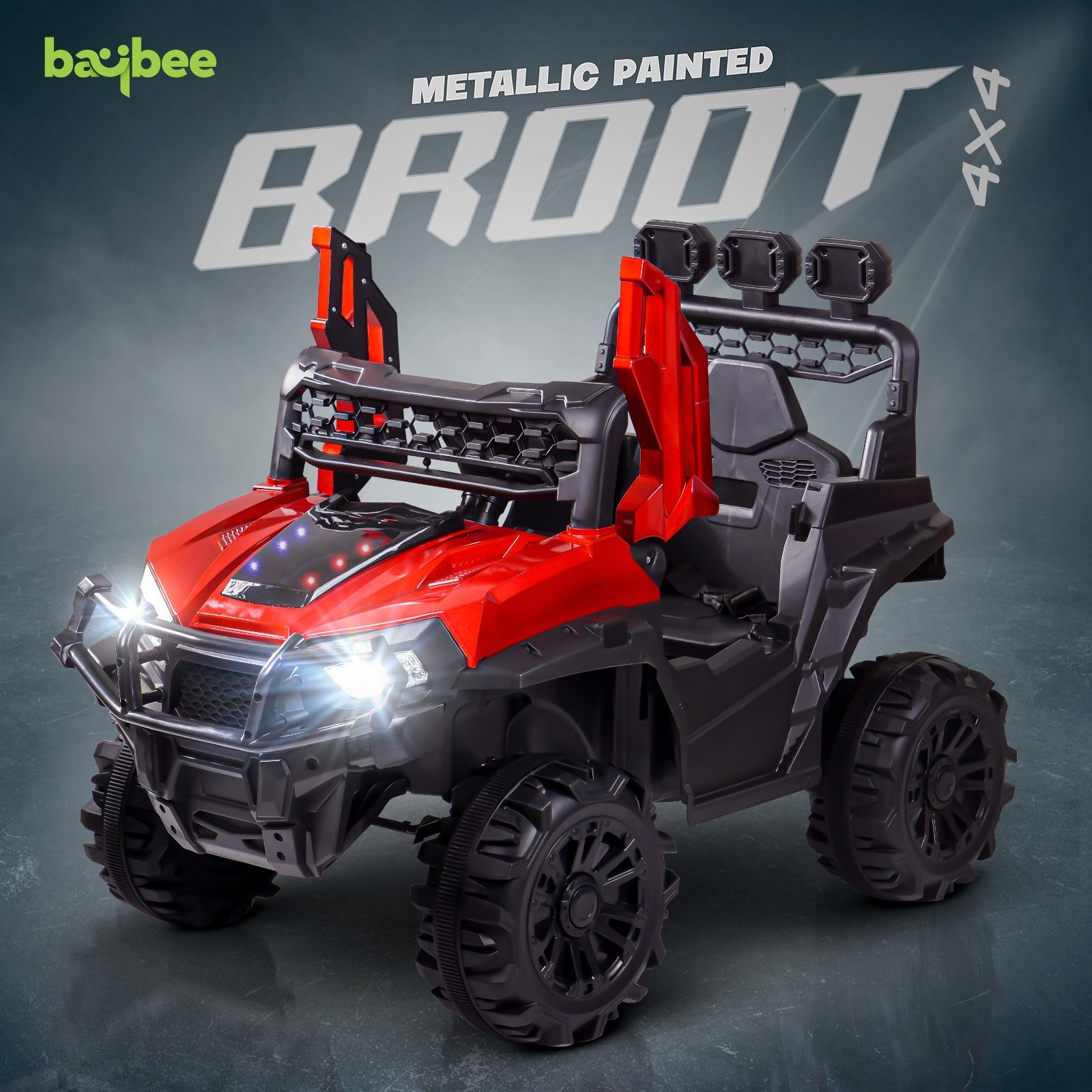 Minikin Broot Electric Rechargeable Rideon Jeep | 4X4 All Wheel Drive