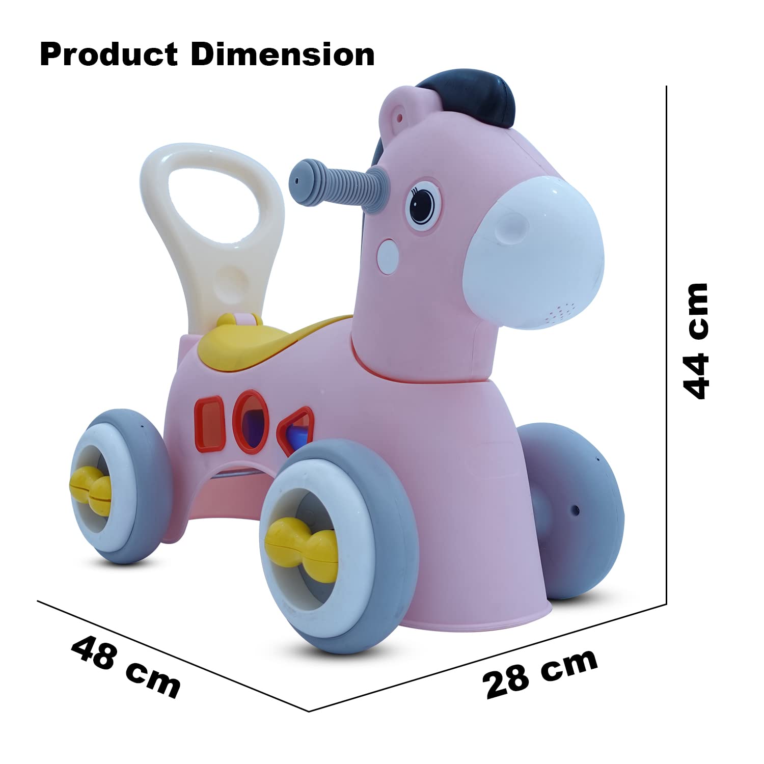 Minikin Giraffe Ride-On For Kids With Shape Sorting Activity I 1-4 Yea ...