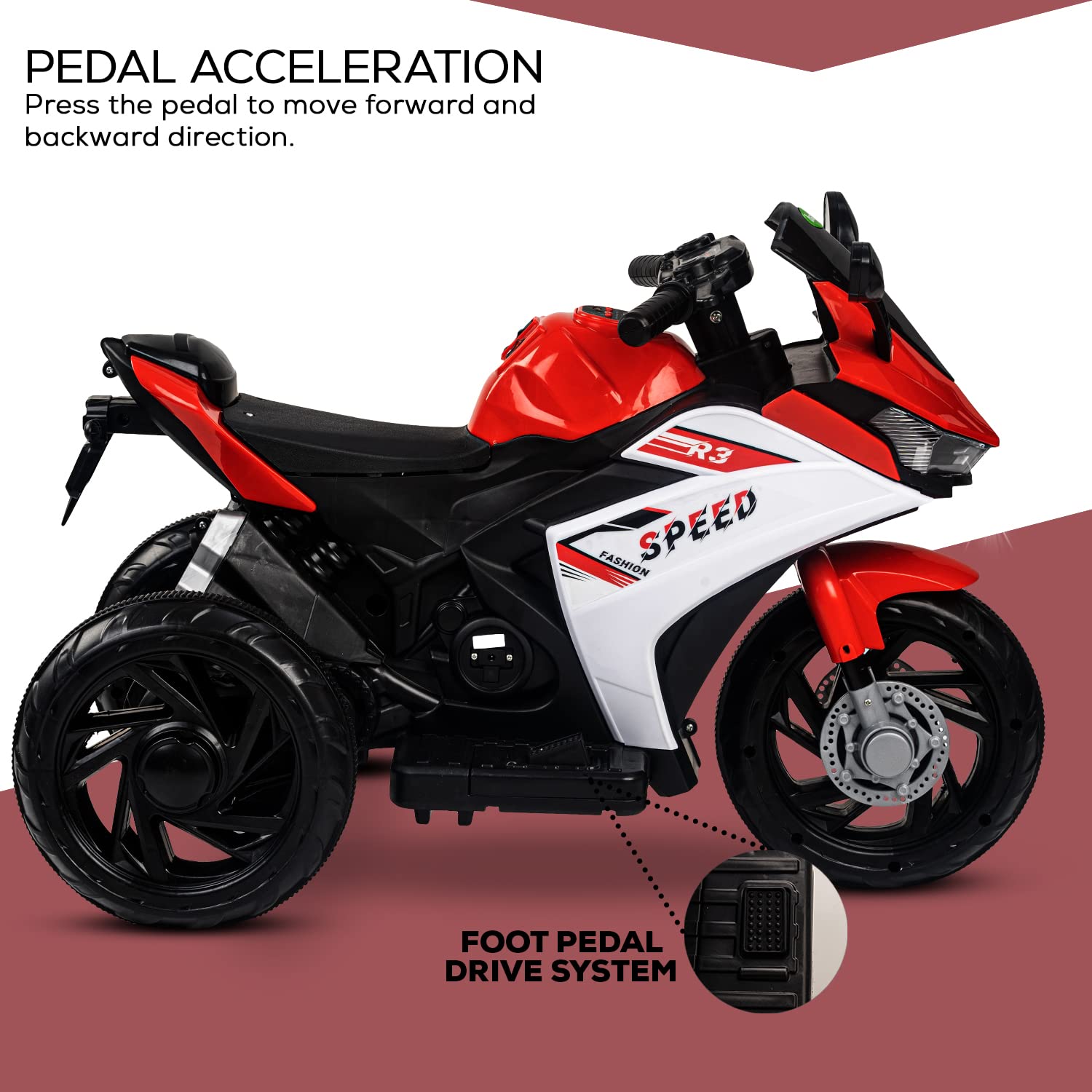 Minikin R3 Pro Rechargeable Battery Operated Bike for Kids I 1-3 Years ...